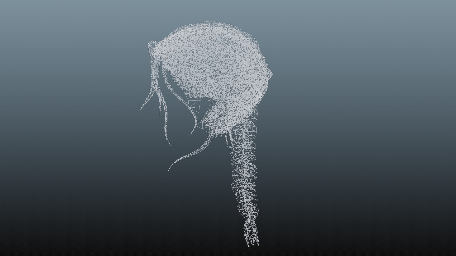 3D Female Hair Low Poly 4 Colors - TurboSquid 2141304