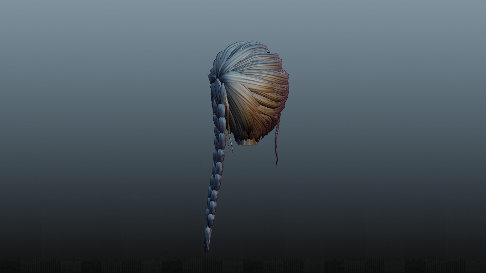 3D Female Hair Low Poly 4 Colors - TurboSquid 2141304