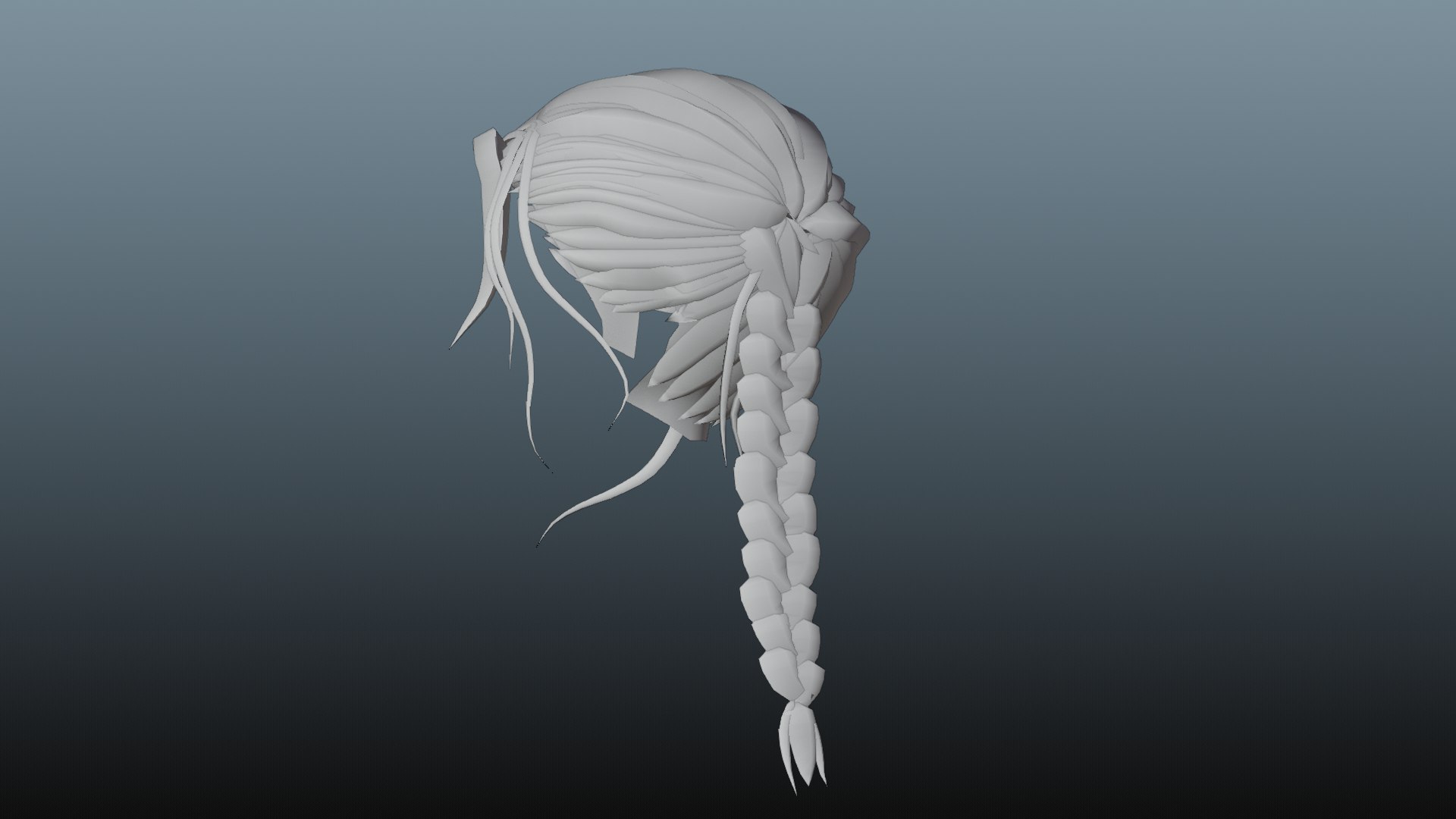 3D Female Hair Low Poly 4 Colors - TurboSquid 2141304