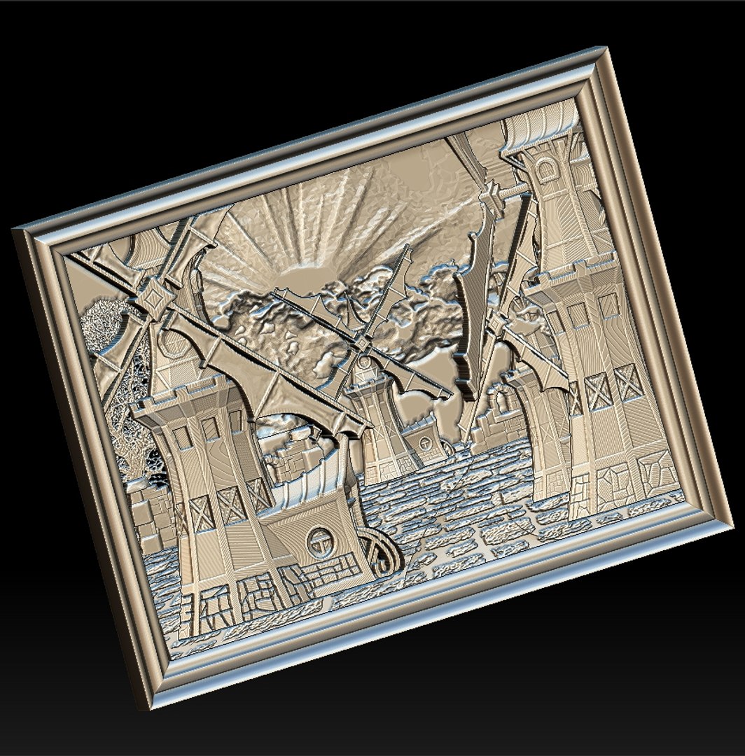 Windmill Panno Stl File 3D Model - TurboSquid 1362020