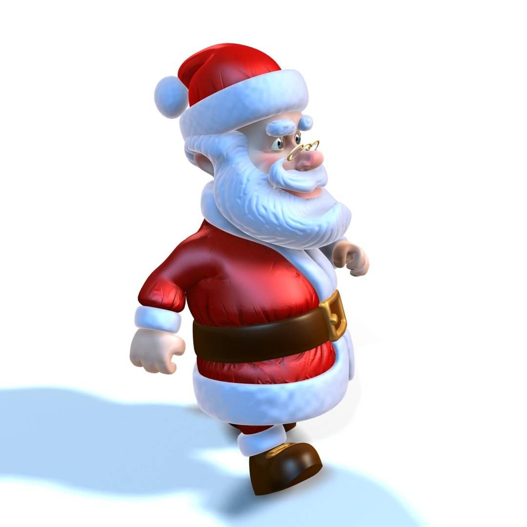 3d max cartoon character santa claus