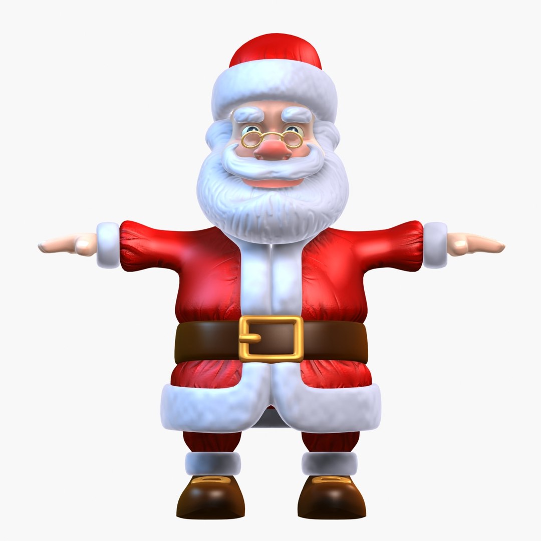 3d Max Cartoon Character Santa Claus