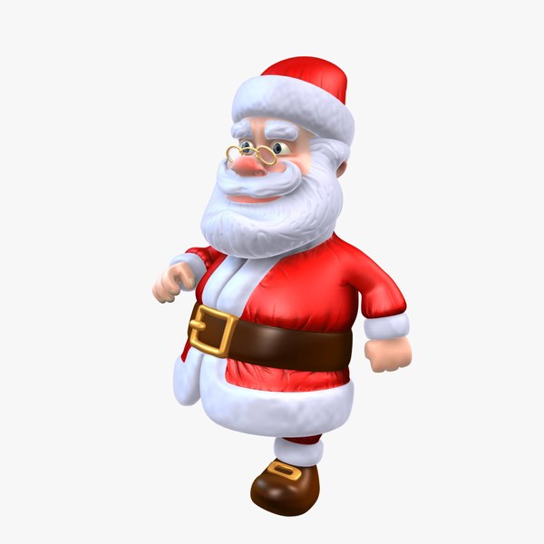 3d max cartoon character santa claus