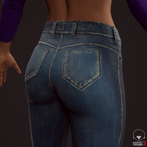 3D Girl in jeans - TurboSquid 1824084