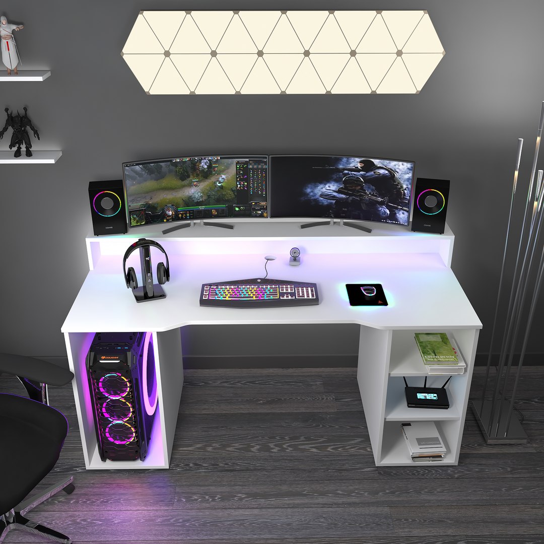 Gamer Desk 3D Model - TurboSquid 1832591