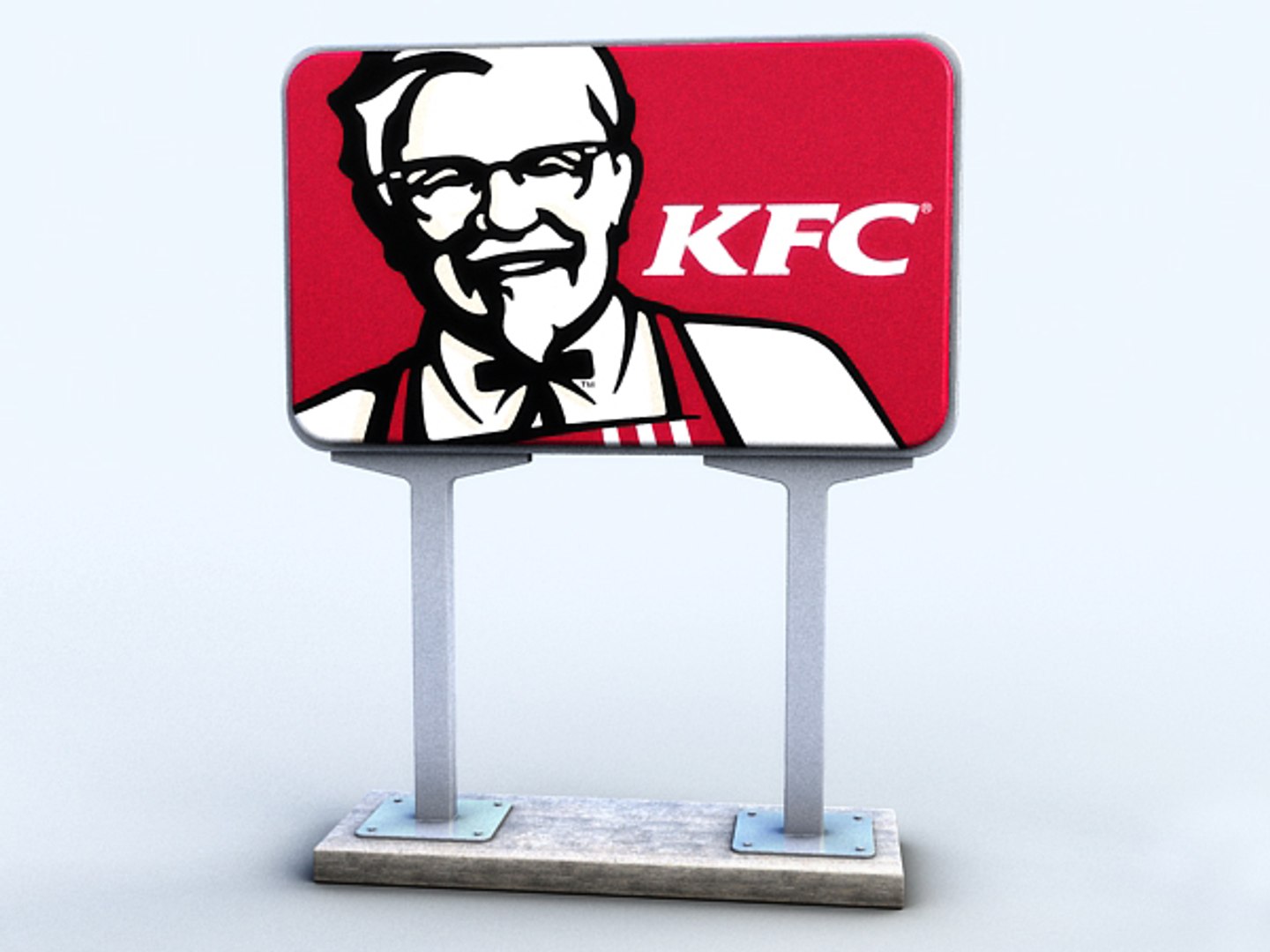 3ds Max Road Signs Kfc