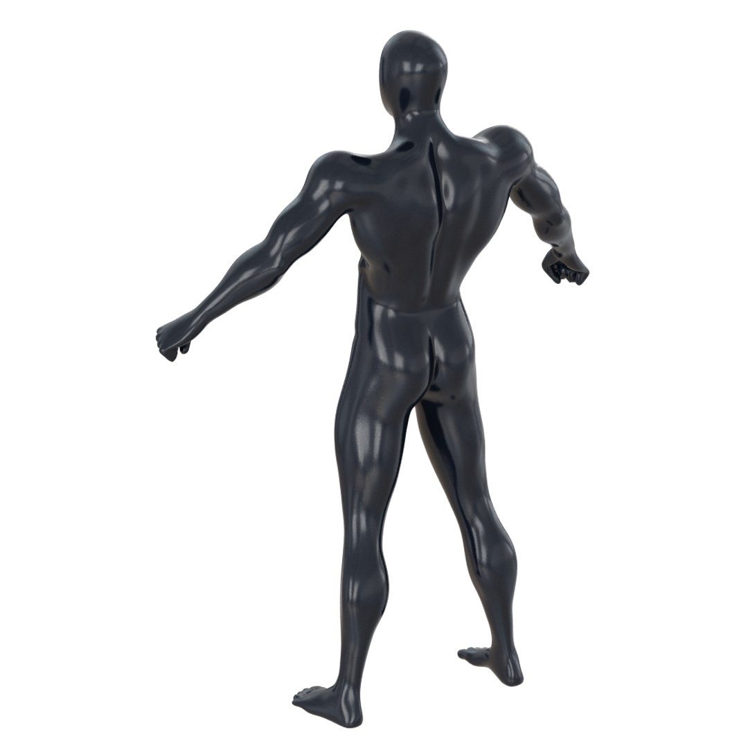 3D Fitness Mannequin Big Muscles Model - TurboSquid 1703259