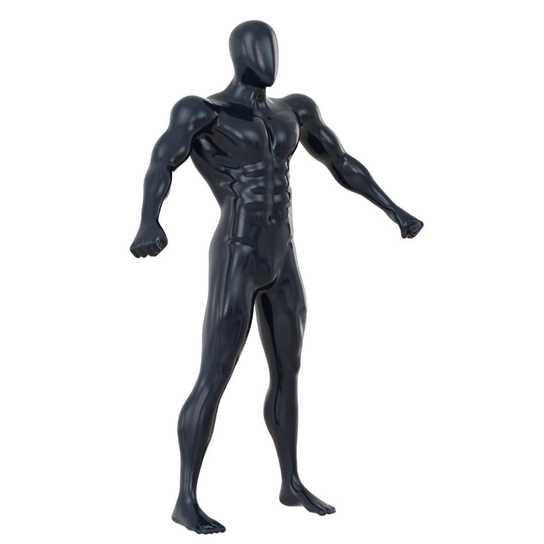 3D Fitness Mannequin Big Muscles Model - TurboSquid 1703259