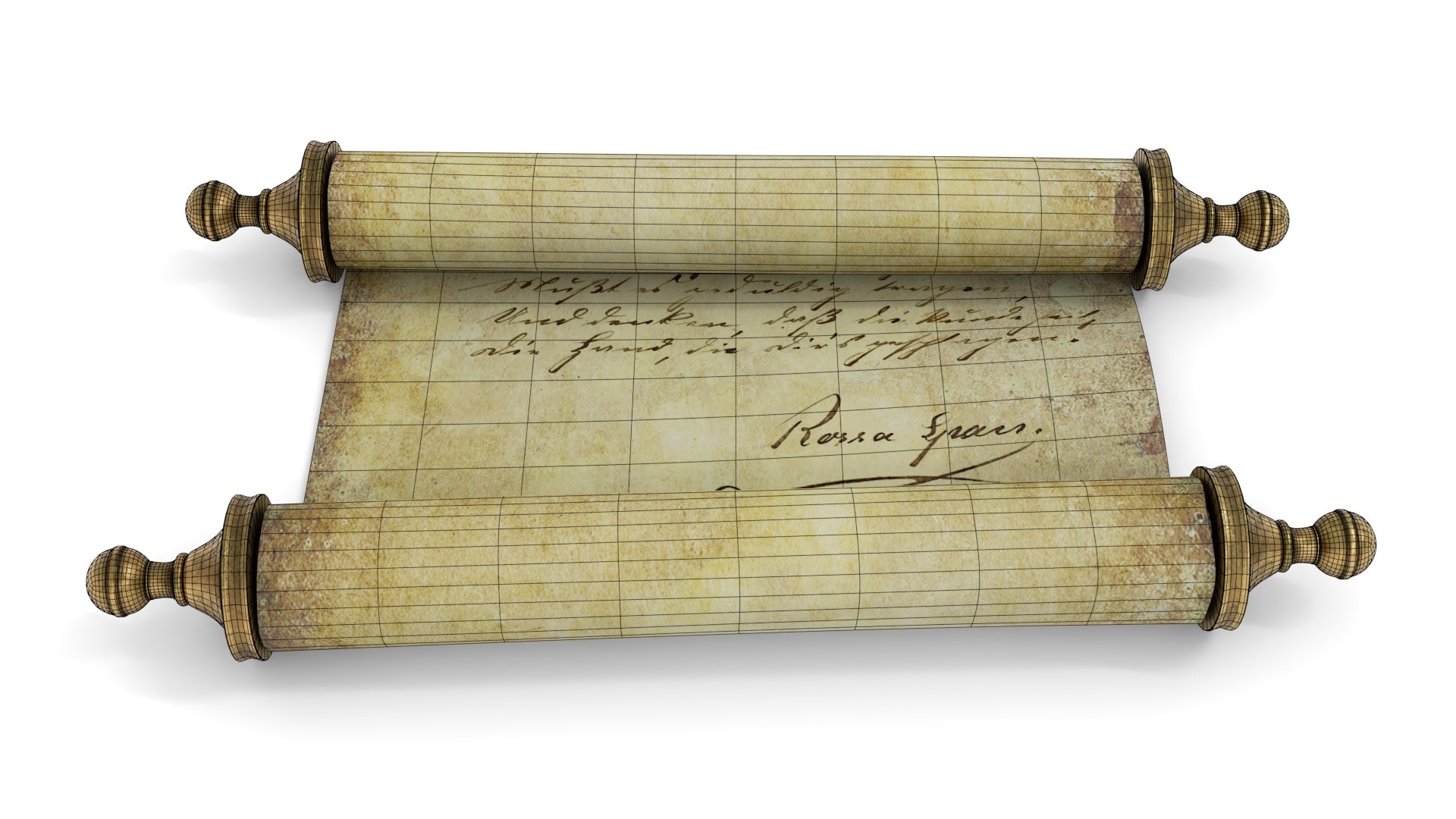 Ancient scroll 2 3D model - TurboSquid 1702743