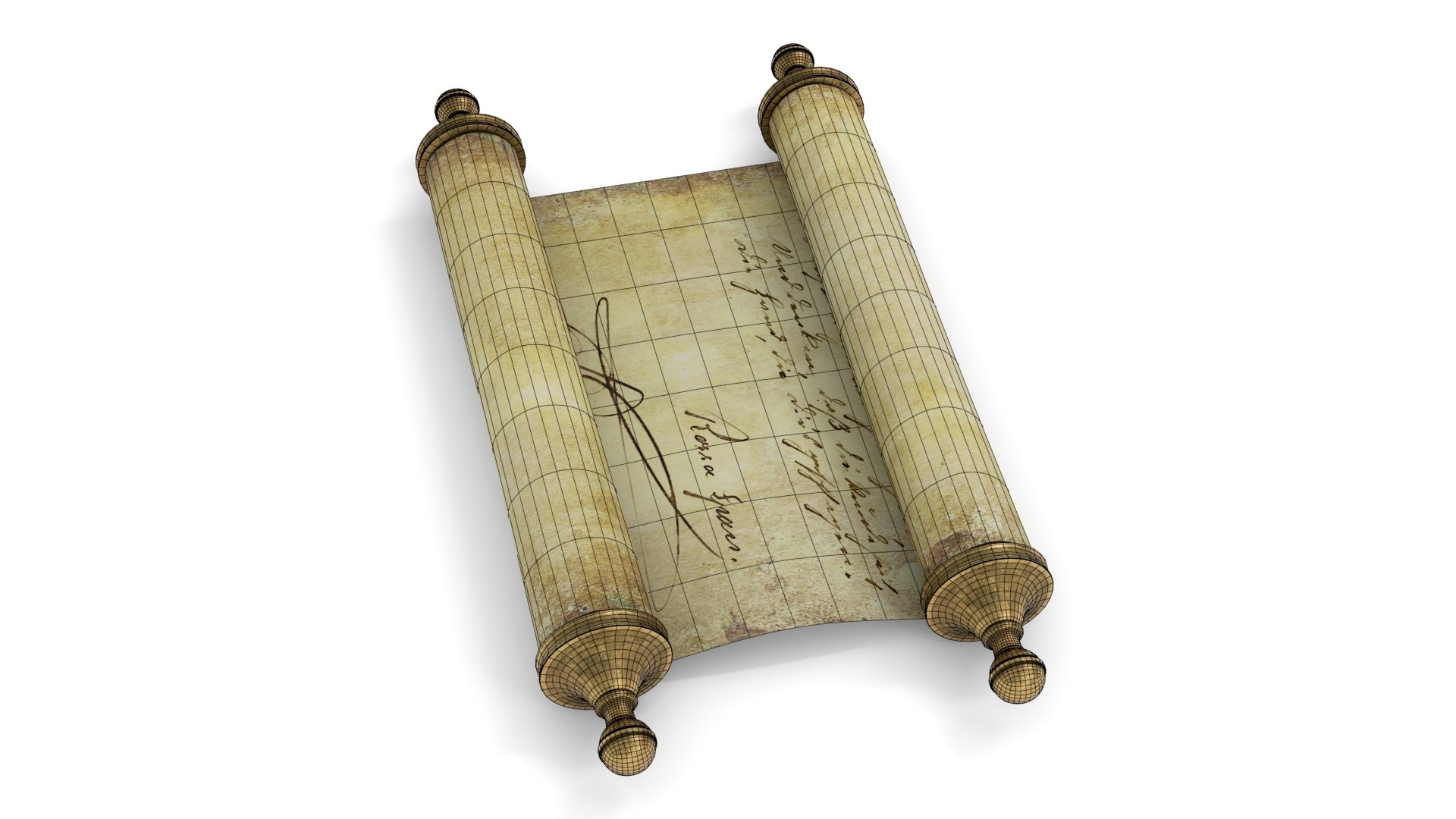 Ancient scroll 2 3D model - TurboSquid 1702743