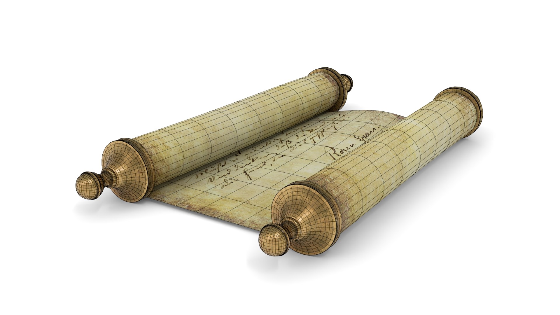 Ancient scroll 2 3D model - TurboSquid 1702743
