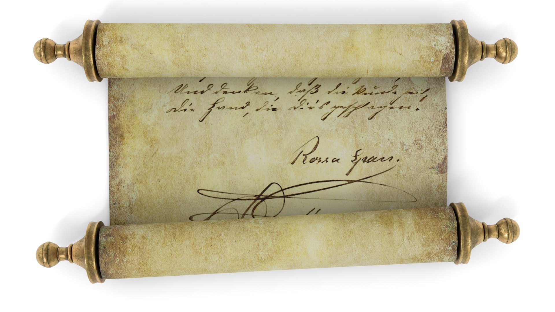 Ancient scroll 2 3D model - TurboSquid 1702743