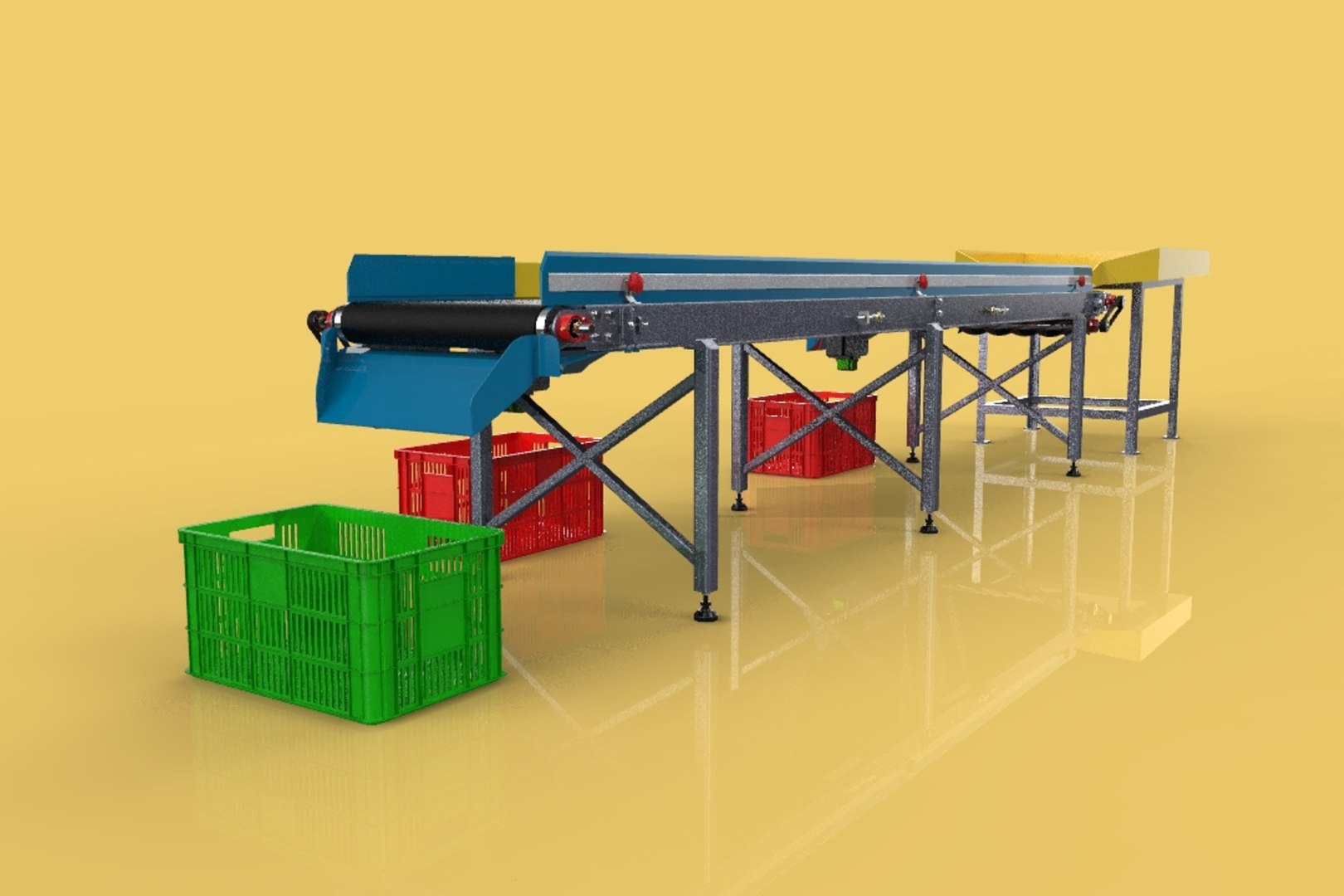 AUTOMATIC SEAFOOD FISH SORTING MACHINE CONVEYOR Model - TurboSquid 1860456