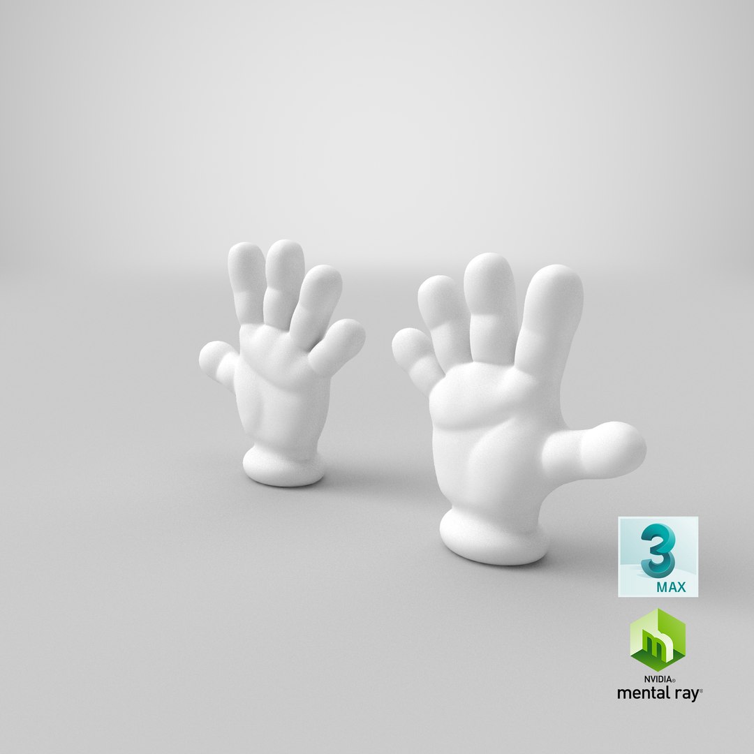 Cartoon hands toon 3D model - TurboSquid 1672373