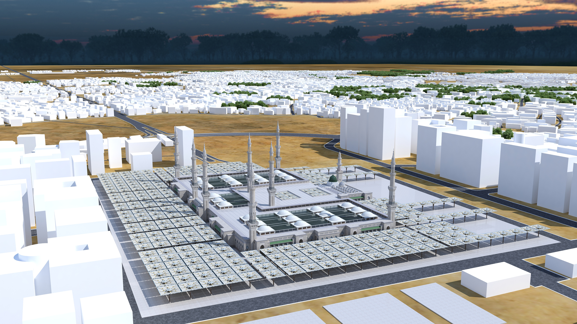 Al Madinah Al Munawara - Al-Masjid Al-Nabawi - Urban 3D-Modell ...