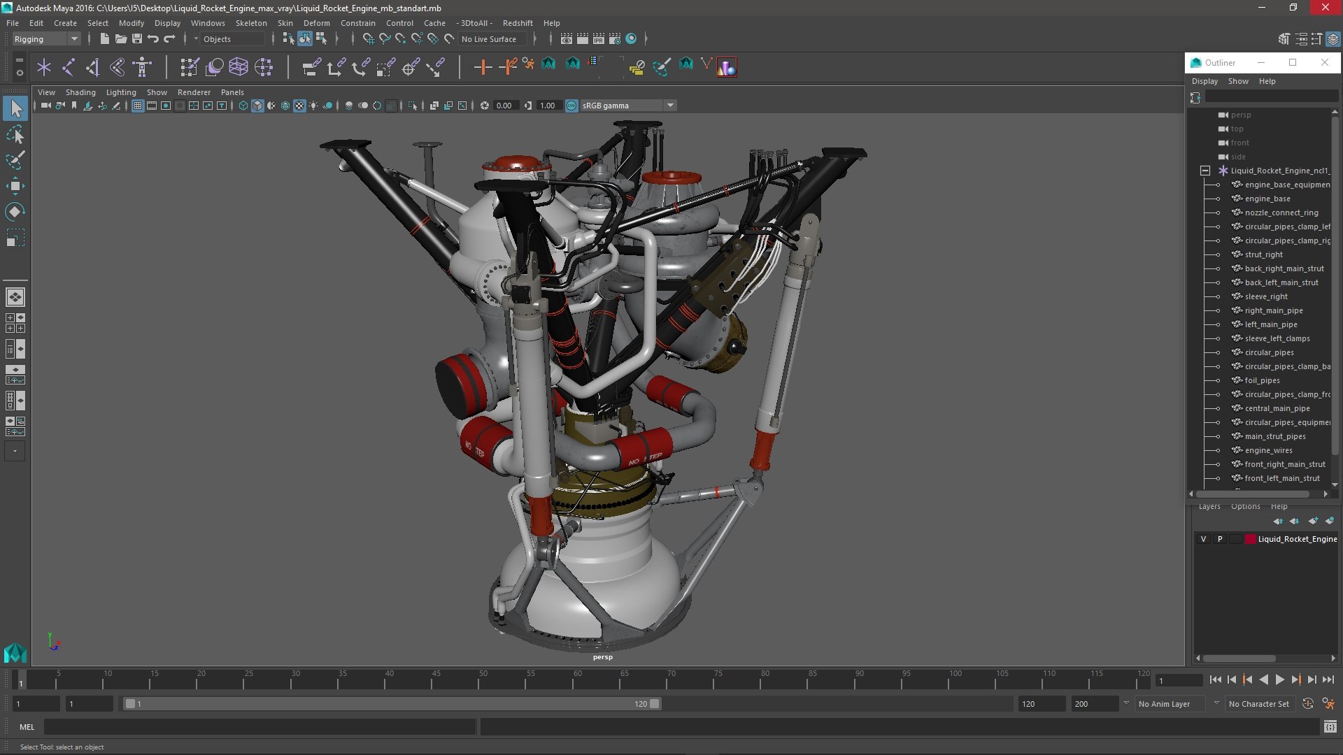 3D Liquid Rocket Engine Model - TurboSquid 2291269
