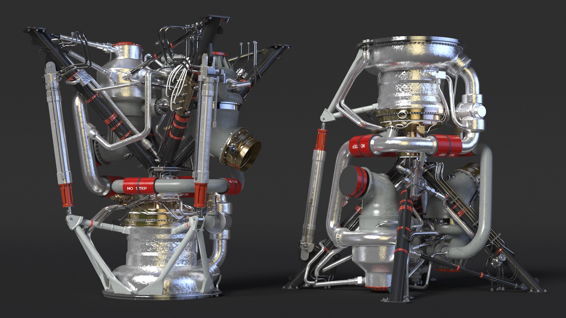 3D Liquid Rocket Engine Model - TurboSquid 2291269