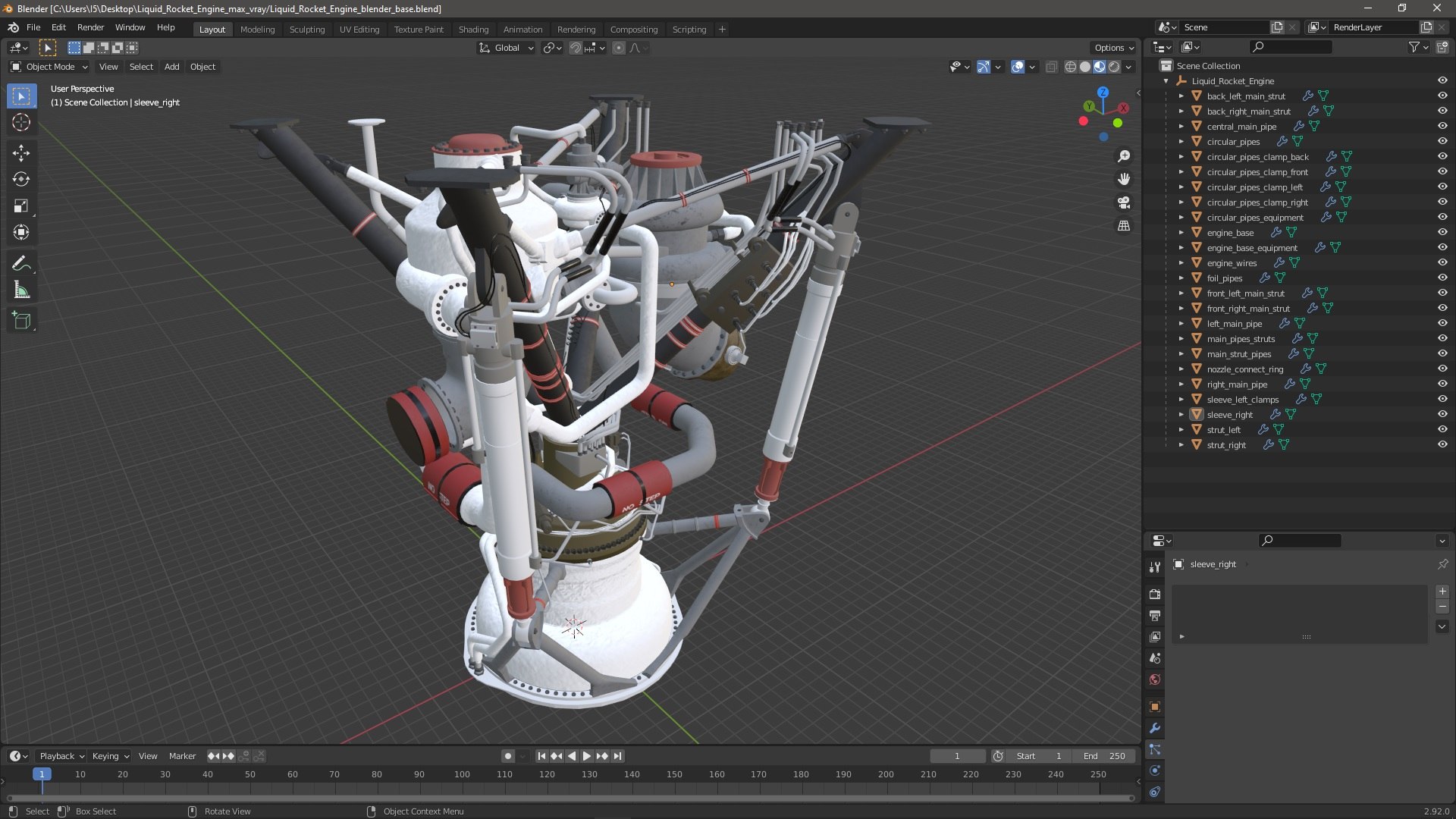 3D Liquid Rocket Engine Model - TurboSquid 2291269