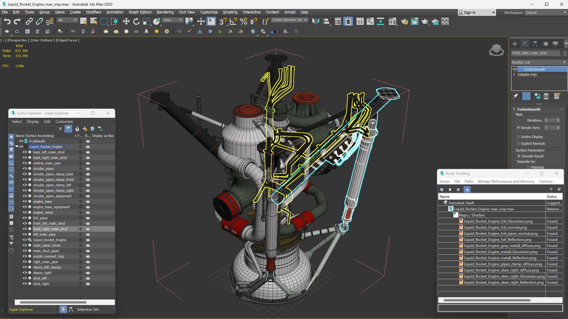 3D Liquid Rocket Engine Model - TurboSquid 2291269
