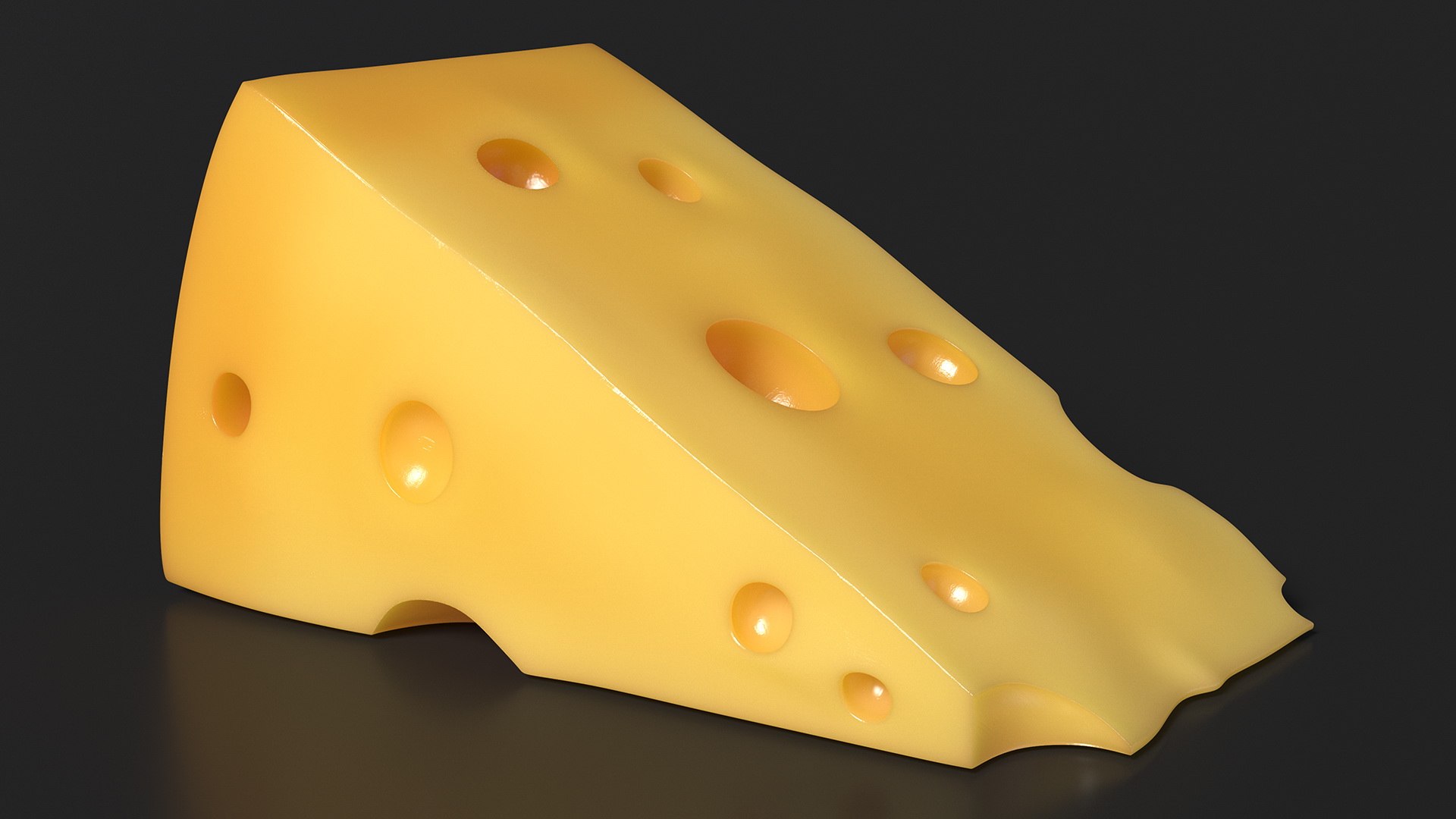 Swiss Cheese Wedge 3D - TurboSquid 2219839