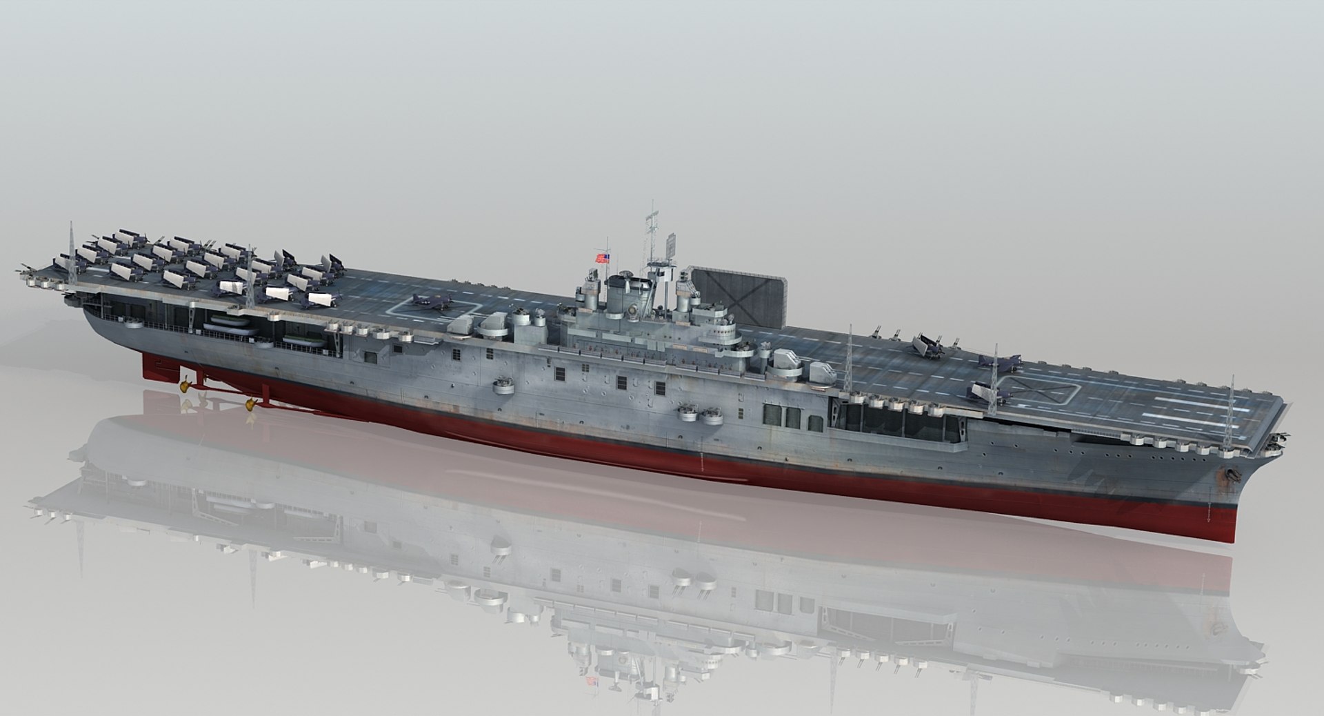 3D model uss intrepid cv-11 1943 - TurboSquid 1412375