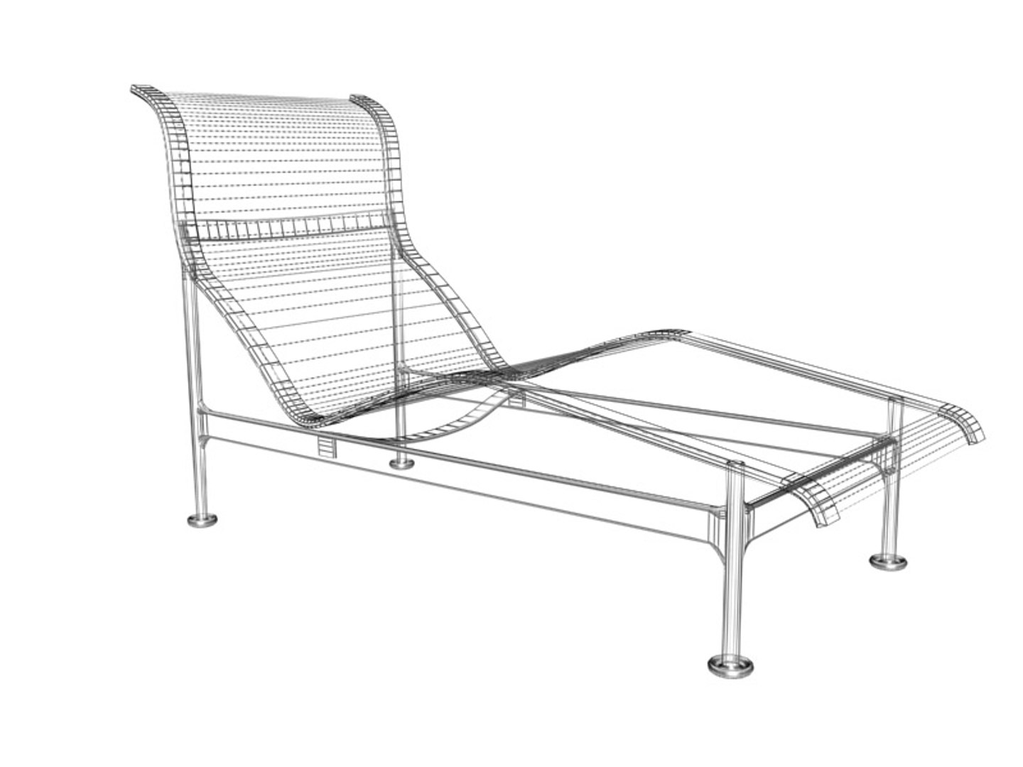 3d Model Contour Chaise Longue