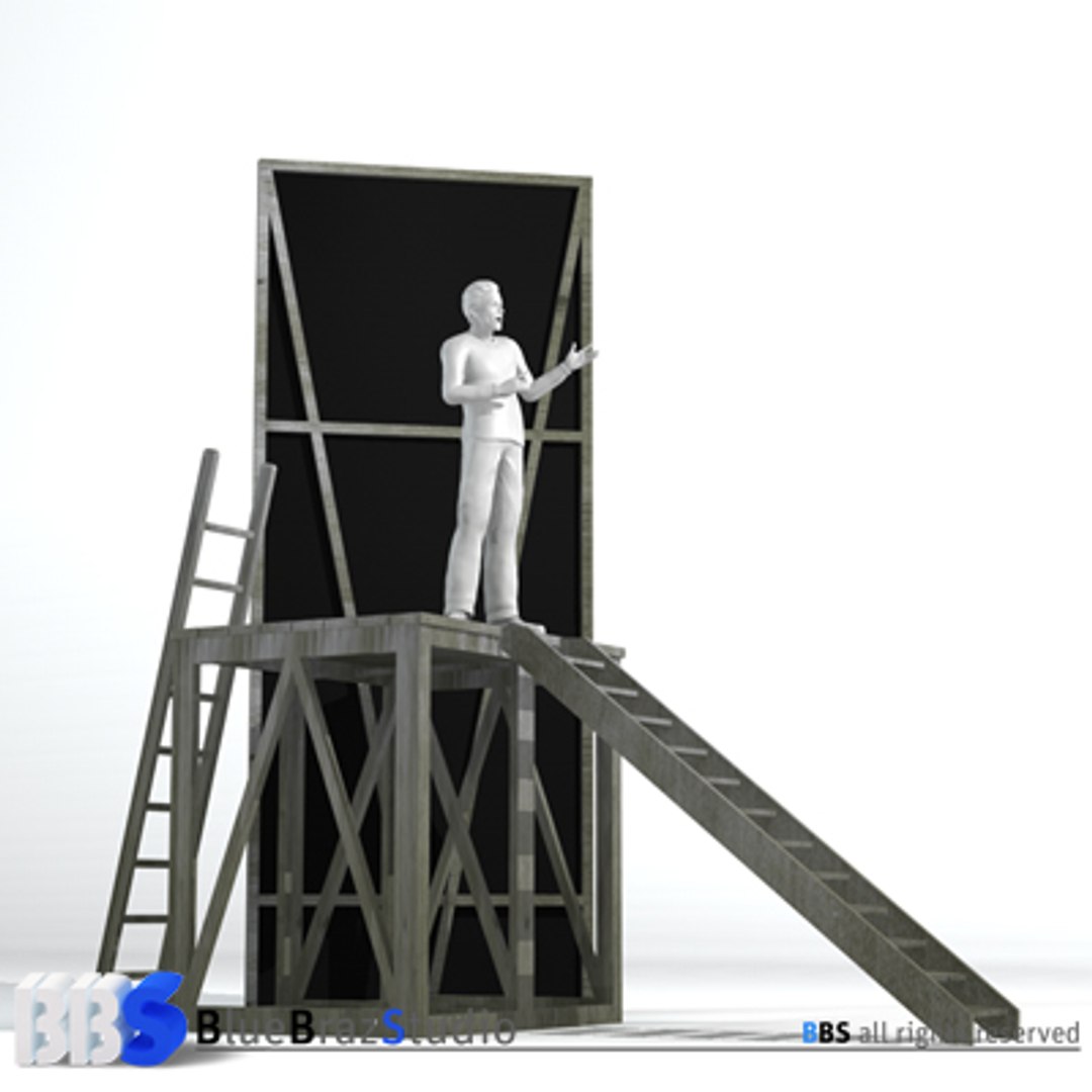 Theatre Ladders Scene 3d Model