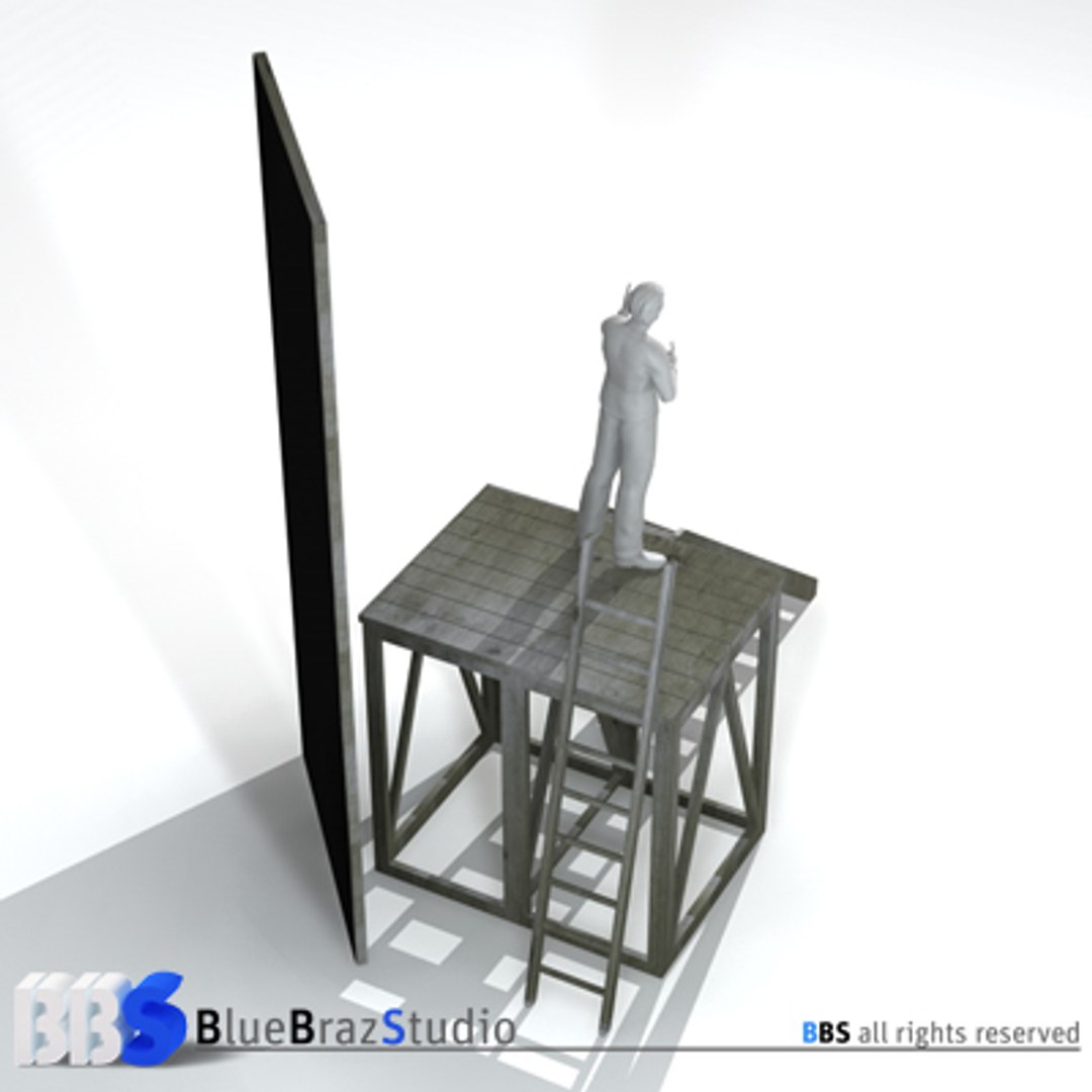 Theatre Ladders Scene 3d Model