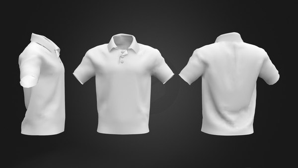 Polo Shirt Open Collar 3D model - TurboSquid 1807107