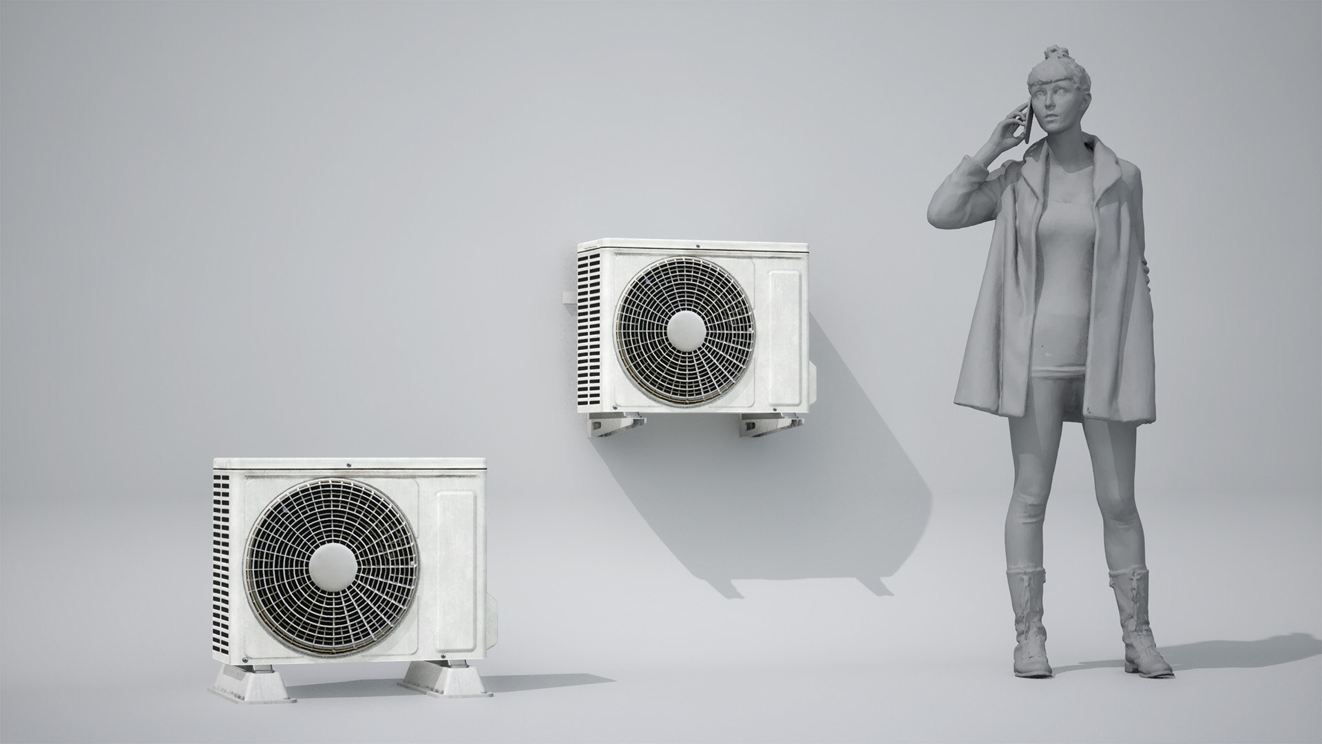 3D Model Air Conditioning Outdoor Unit Pack - TurboSquid 2330228