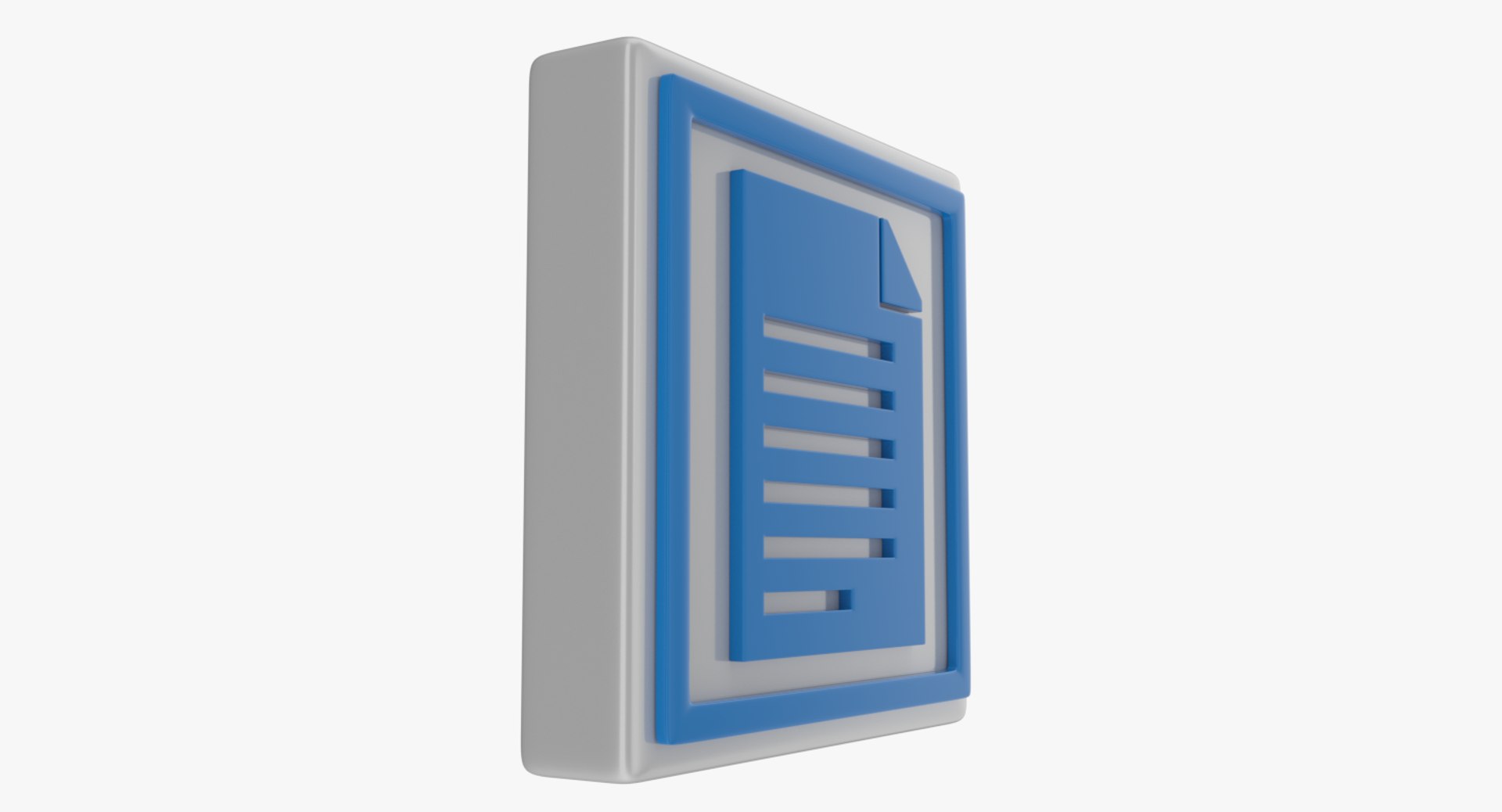 Icon Document 3d Model
