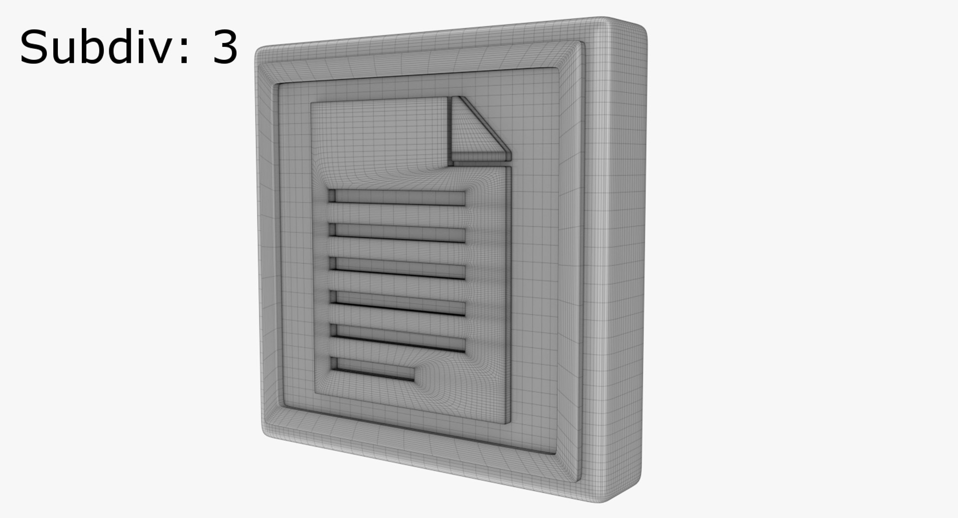 Icon Document 3d Model