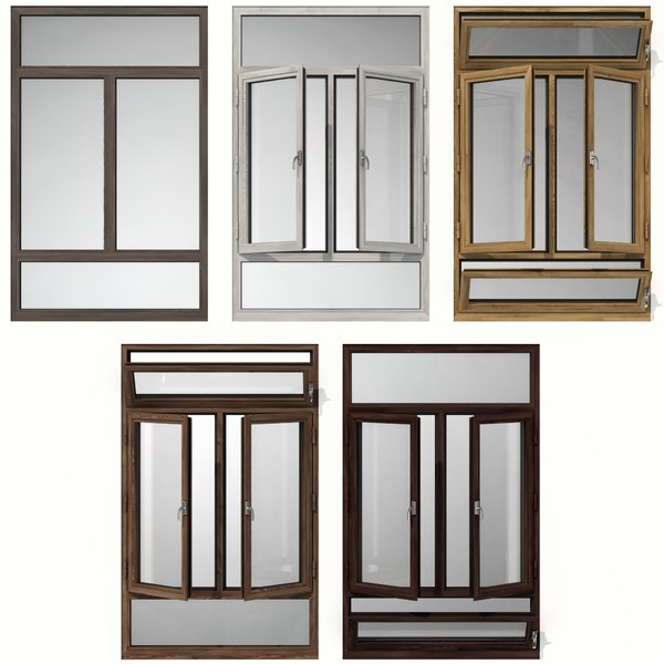 3D Swing stained glass wooden windows - TurboSquid 1722880