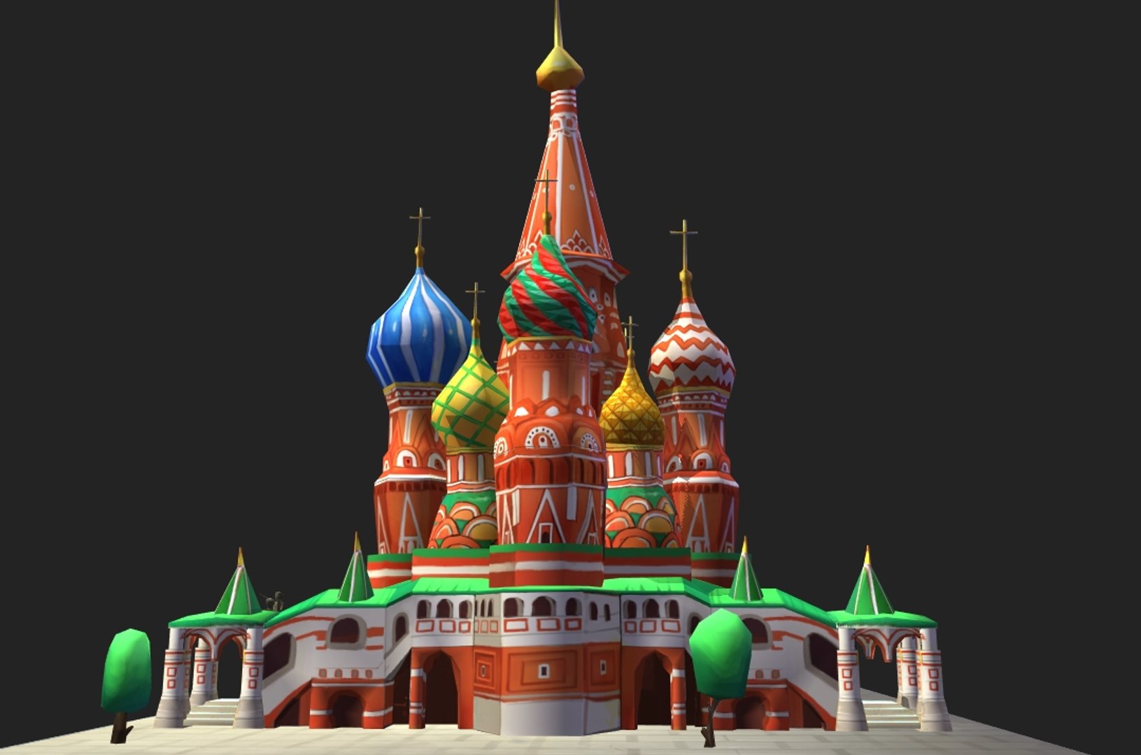 Basils cathedral moscow kremlin 3D model - TurboSquid 1276648