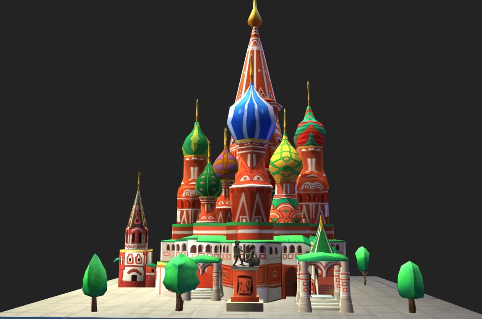 Basils cathedral moscow kremlin 3D model - TurboSquid 1276648
