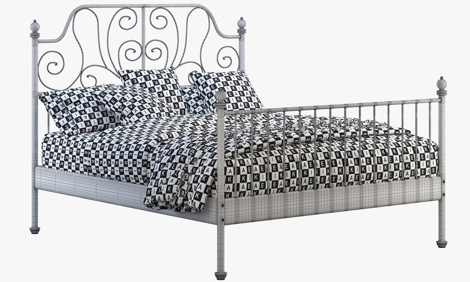 3D ikea leirvik bed - TurboSquid 1442946