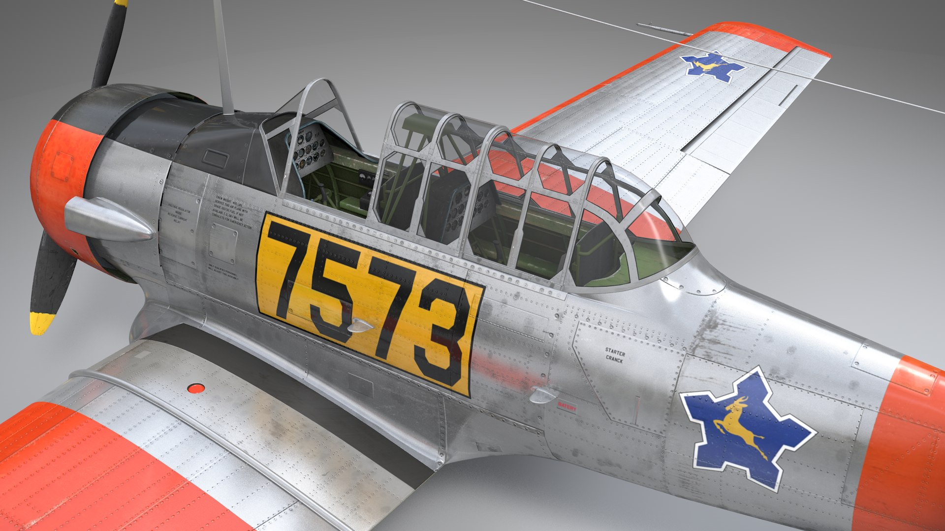 3D Model North American T6 - TurboSquid 1270729