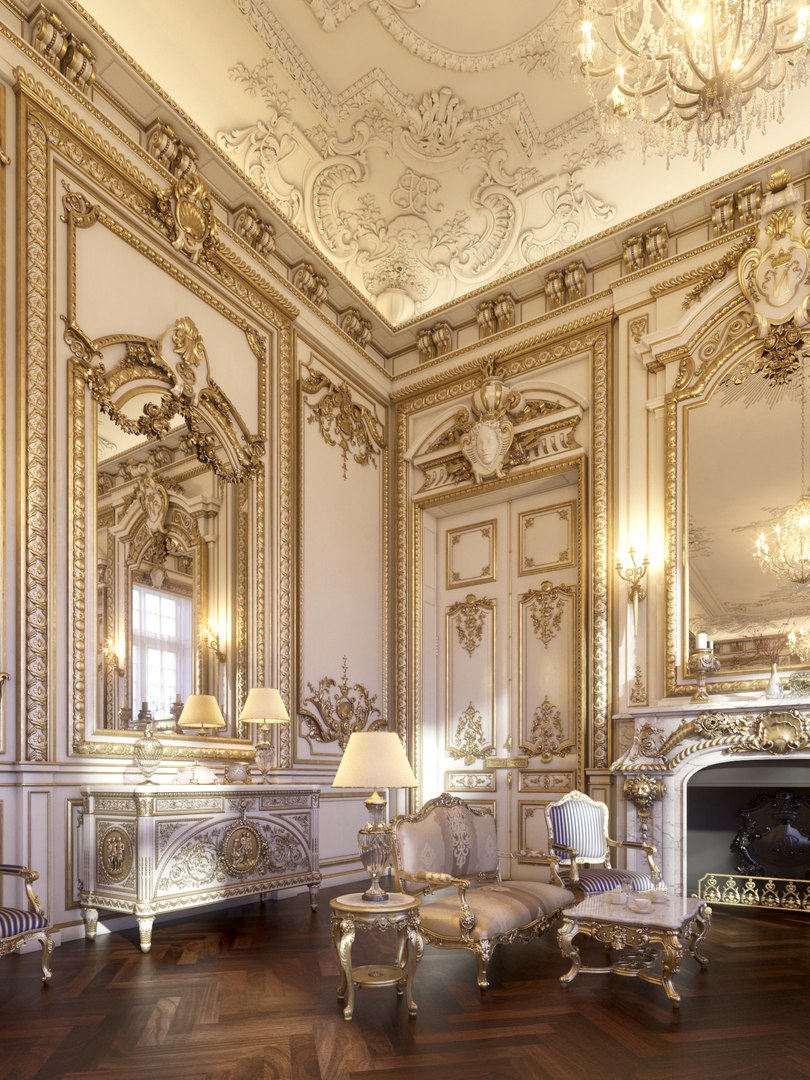 rococo scene dining table max