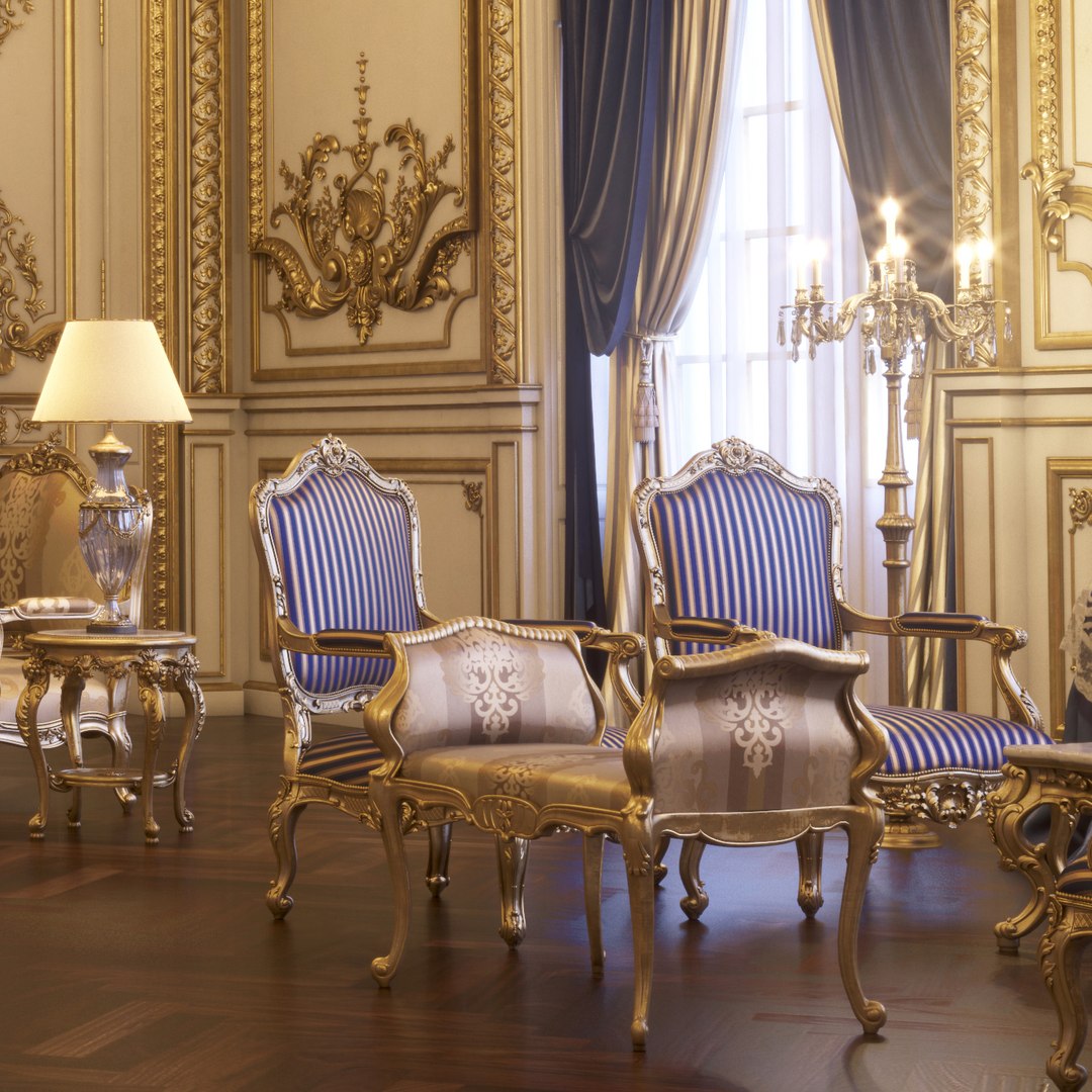 rococo scene dining table max