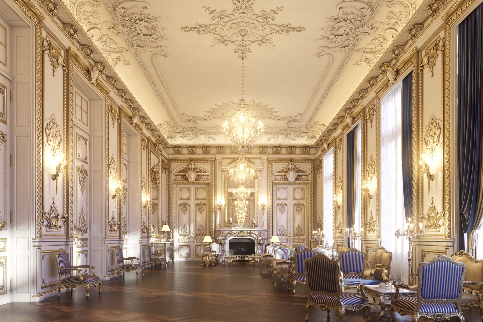 rococo scene dining table max