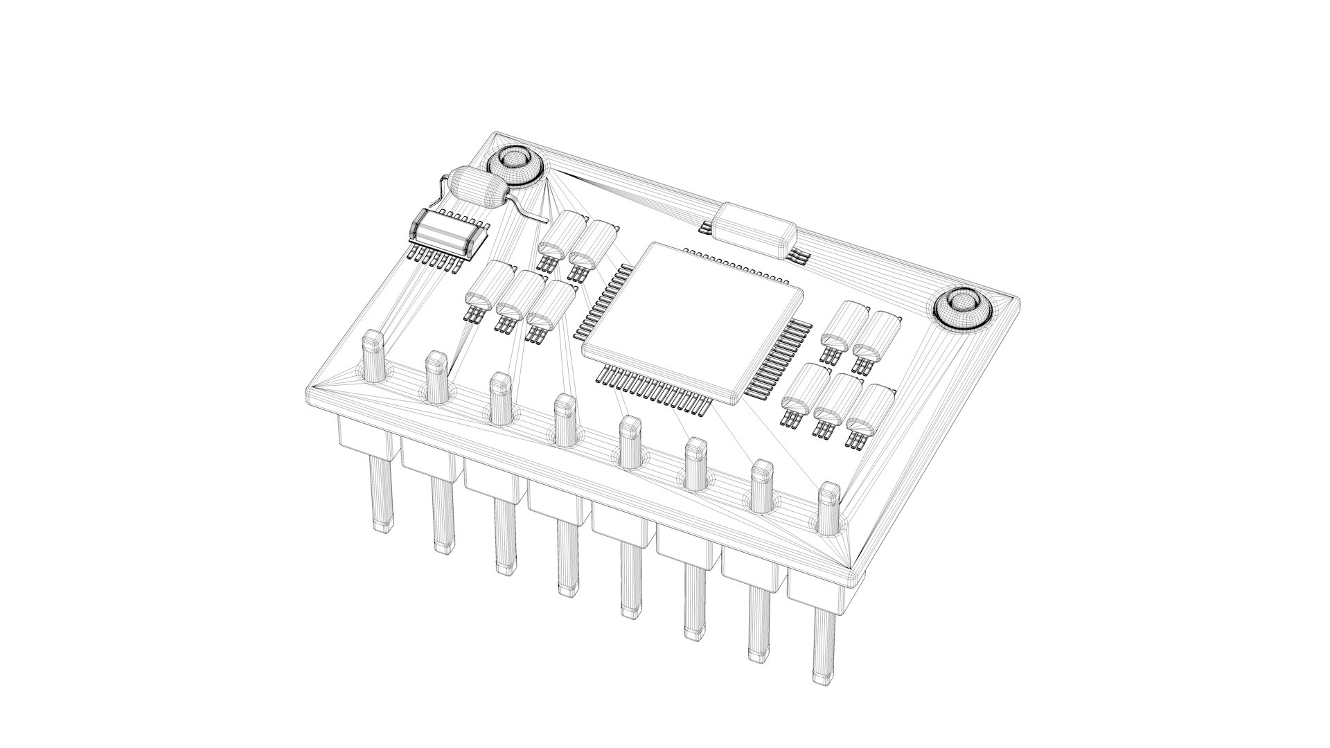 Circuit Board Electronic Components 3D Model - TurboSquid 2251054