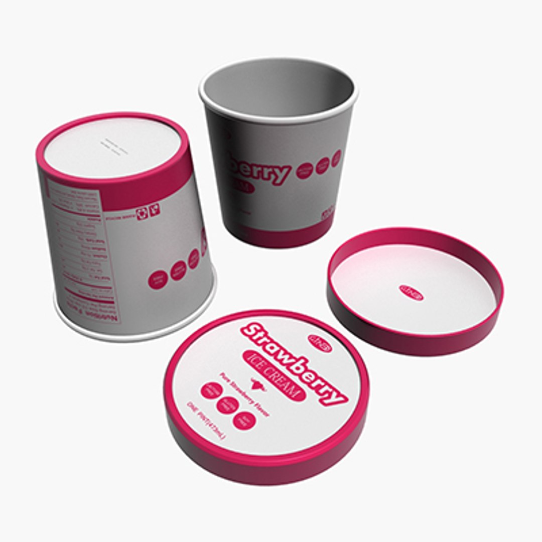 3d Ice Cream Pot