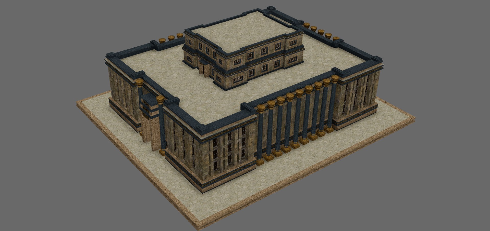 3D Ancient Persian Building - TurboSquid 2249394