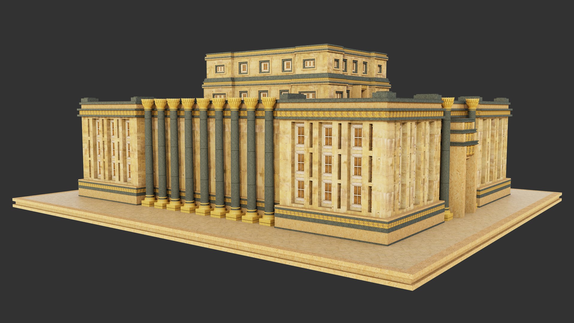 3D Ancient Persian Building - TurboSquid 2249394