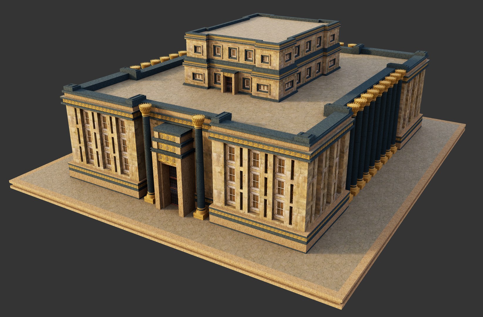 3D Ancient Persian Building - TurboSquid 2249394