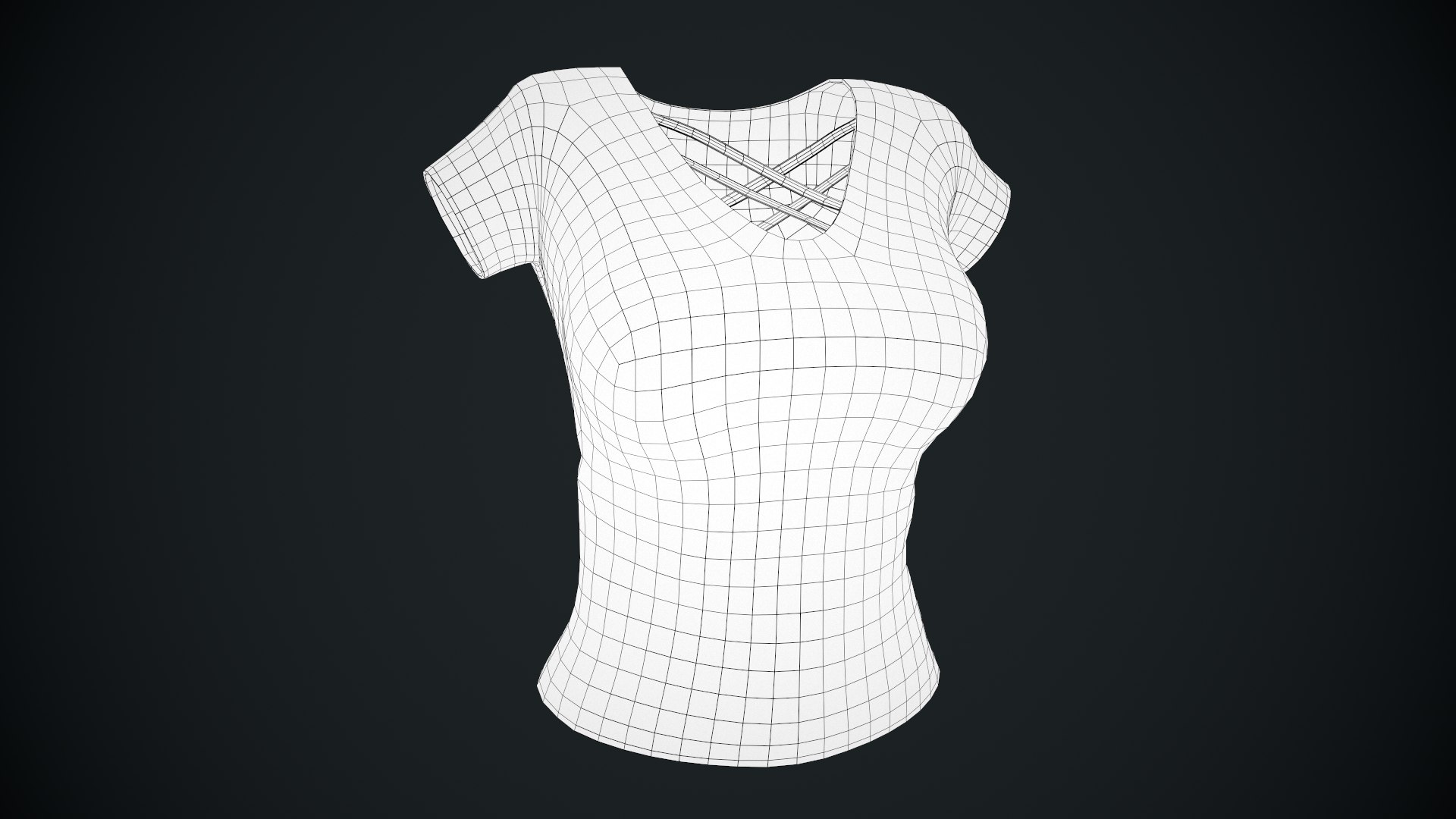 Female Blue T-Shirt Style 1 3D Model - TurboSquid 1923429