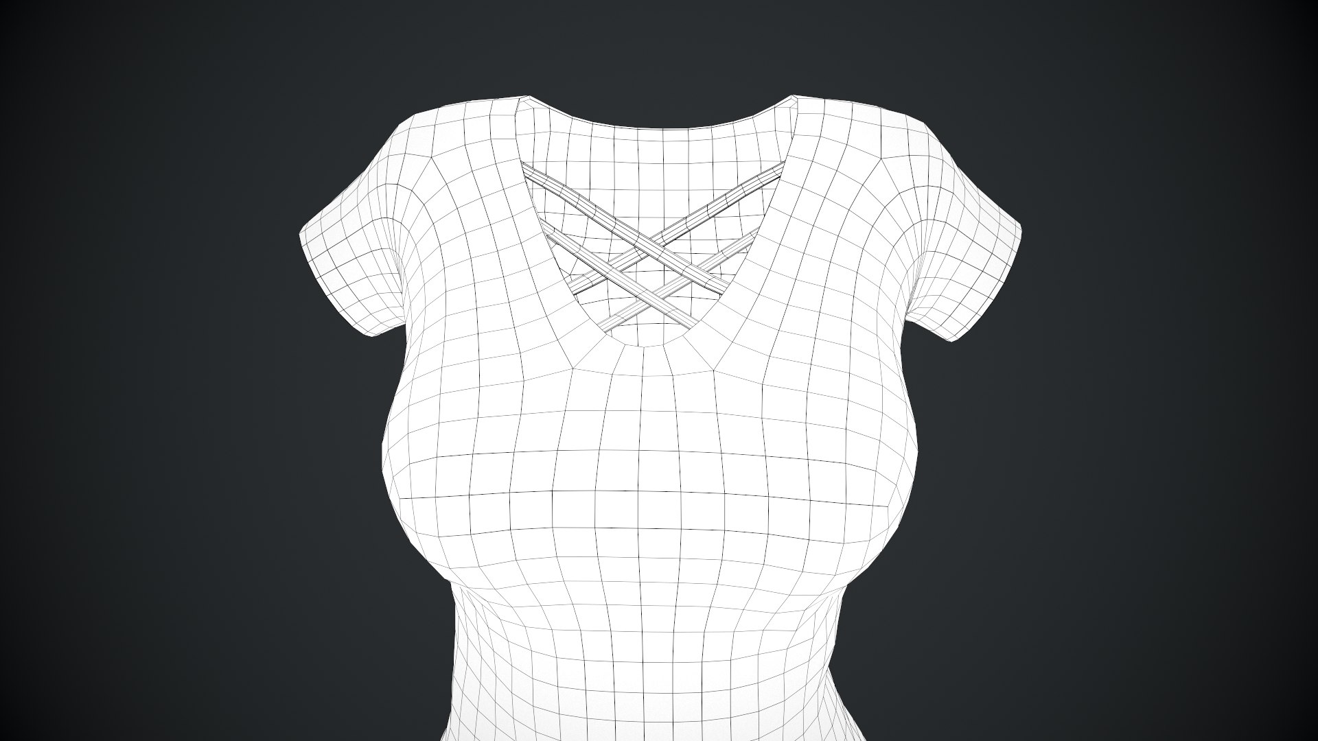 Female Blue T-Shirt Style 1 3D Model - TurboSquid 1923429