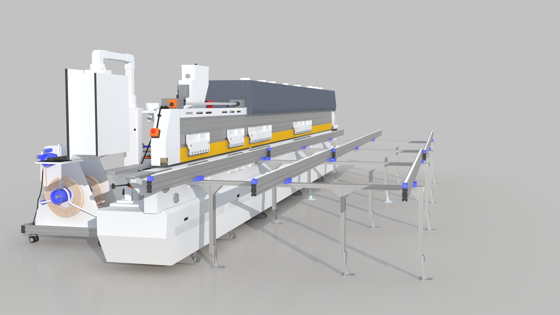 3D High Speed Automatic Edge Banding Machine Model - TurboSquid 2277544