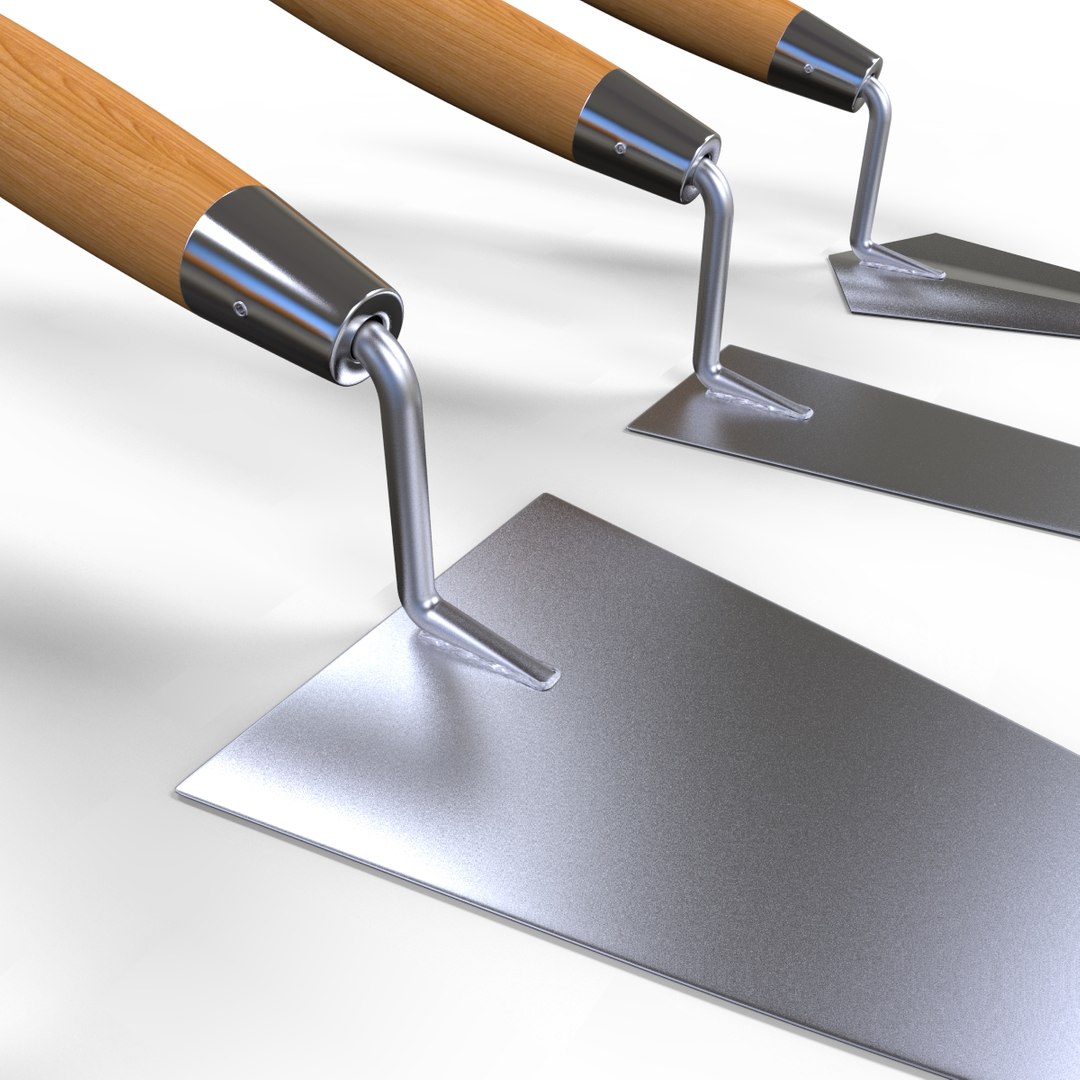 3d model trowels set