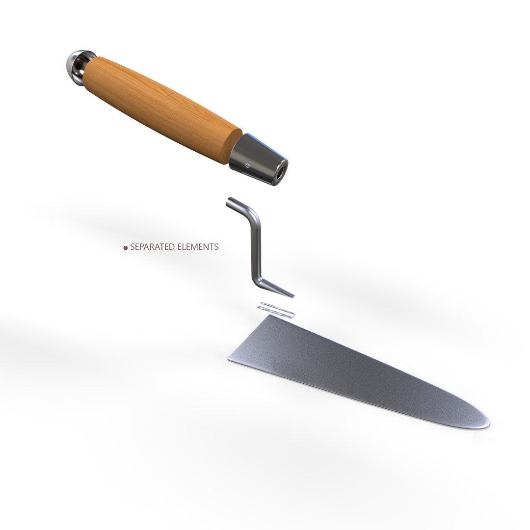 3d model trowels set